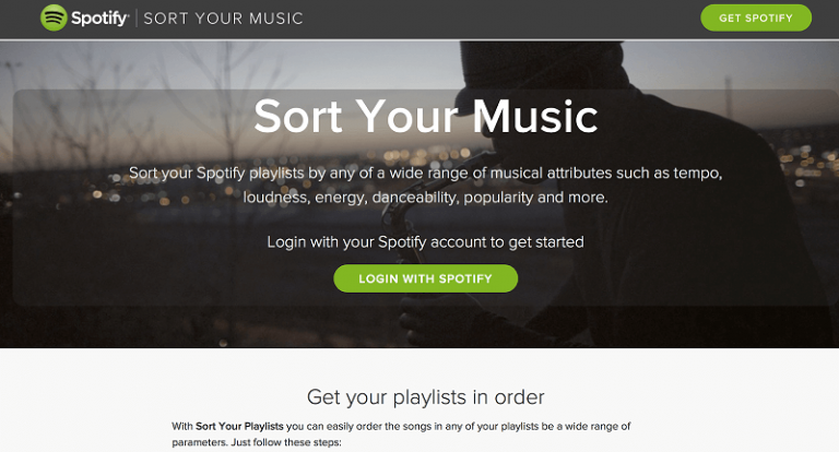 Sort Your Music, listas de Spotify organizadas por las características ...